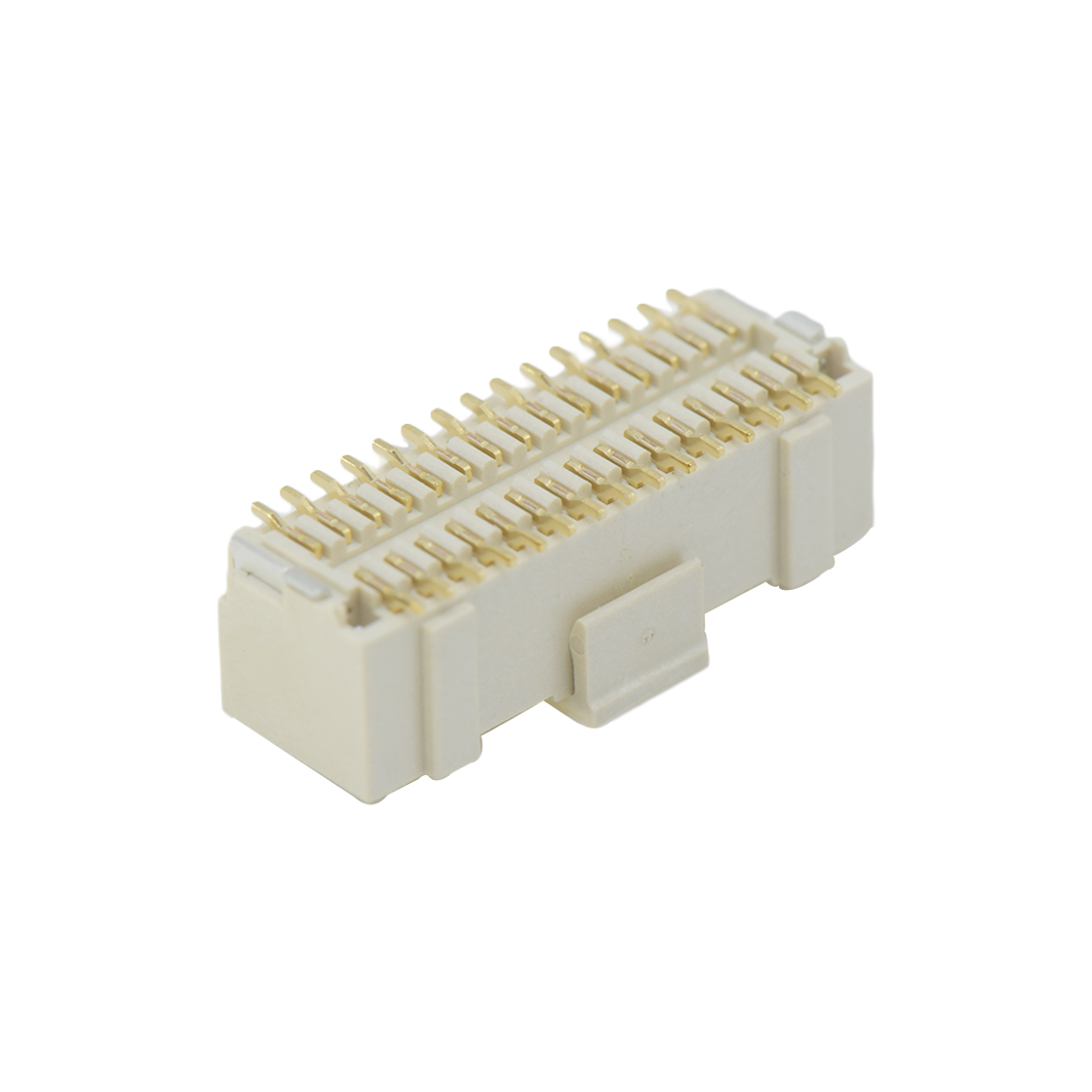 Pitch 1.00mm 直立式180°双排带扣SMT型Wafer 2×15Pin LCP 本色 HF - 电子谷 - 连接器全品类服务平台