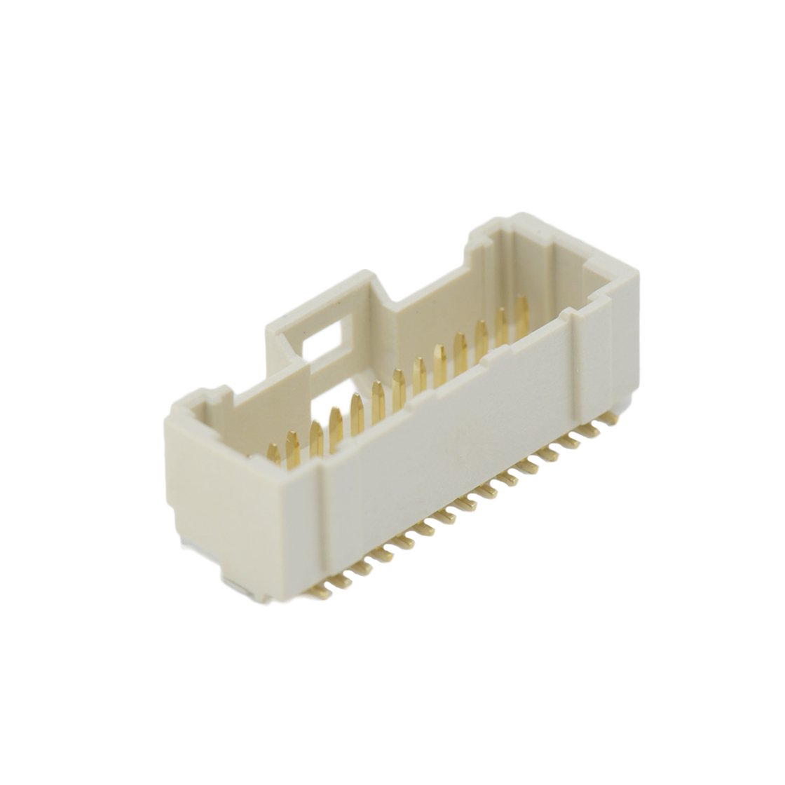 Pitch 1.00mm 直立式180°双排带扣SMT型Wafer 2×15Pin LCP 本色 HF - 电子谷 - 连接器全品类服务平台