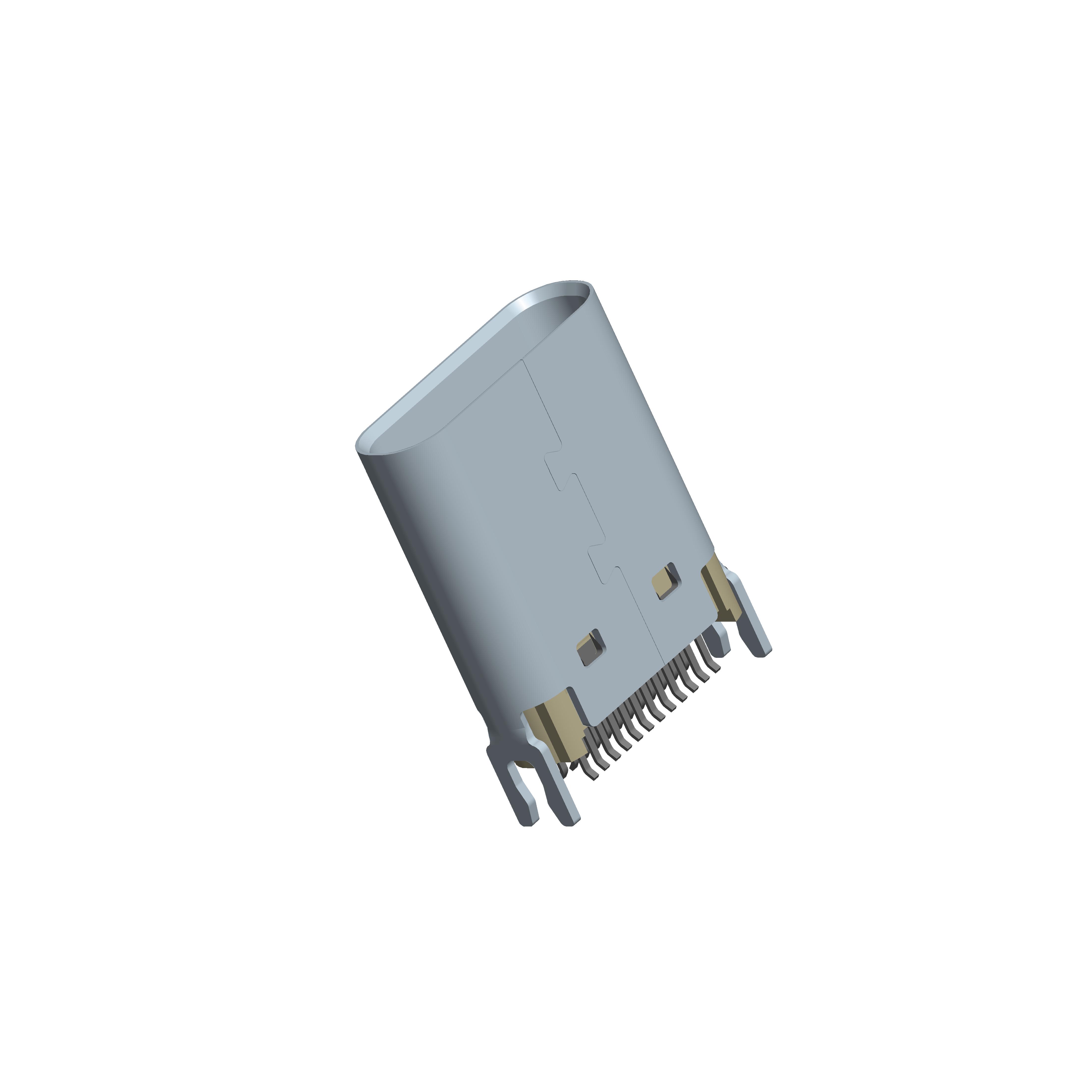 Type C 24P/F 夹板式1.0mm L=10.45mm 不锈钢 镀镍 3U" LCP黑色 电流5A - 电子谷 - 连接器全品类服务平台